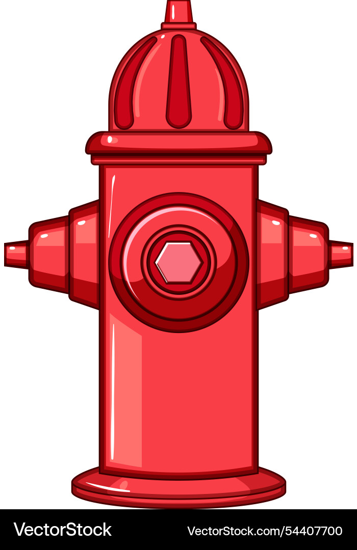 Emergency fire hydrant cartoon Royalty Free Vector Image
