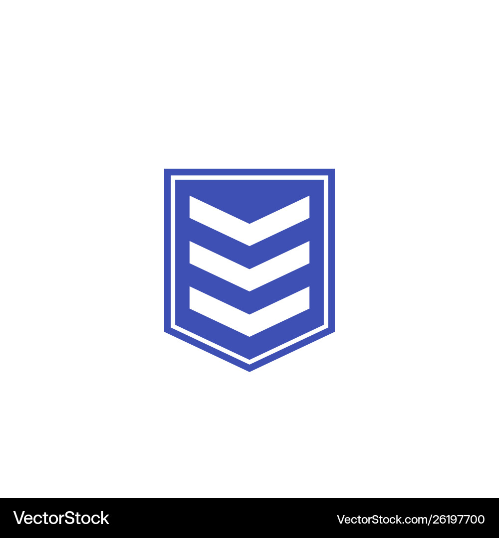 Military Rank Chevron Icon Royalty Free Vector Image