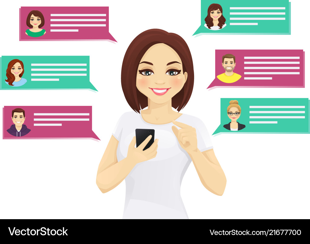 Online Chat Communication Royalty Free Vector Image