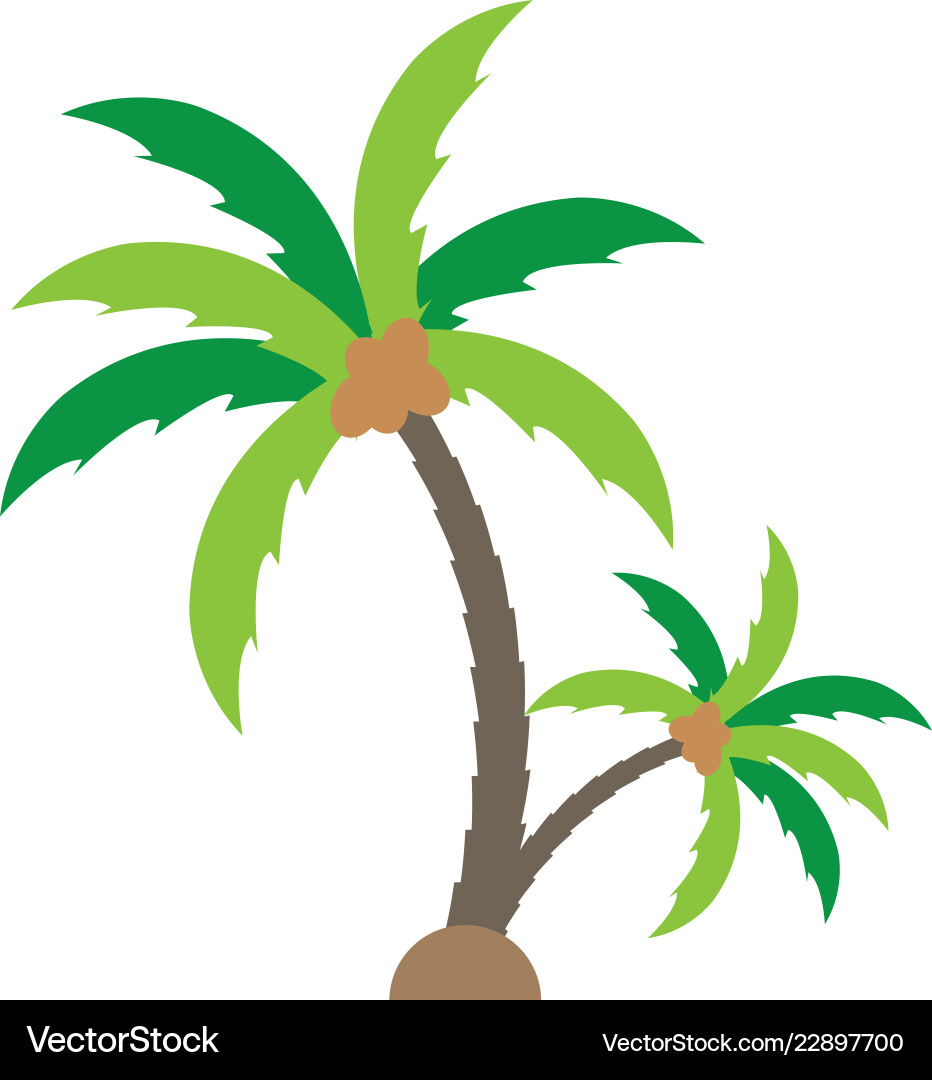 Palm tree graphic design template Royalty Free Vector Image