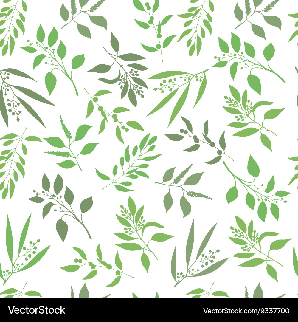 Seamless plant background endless pattern Vector Image