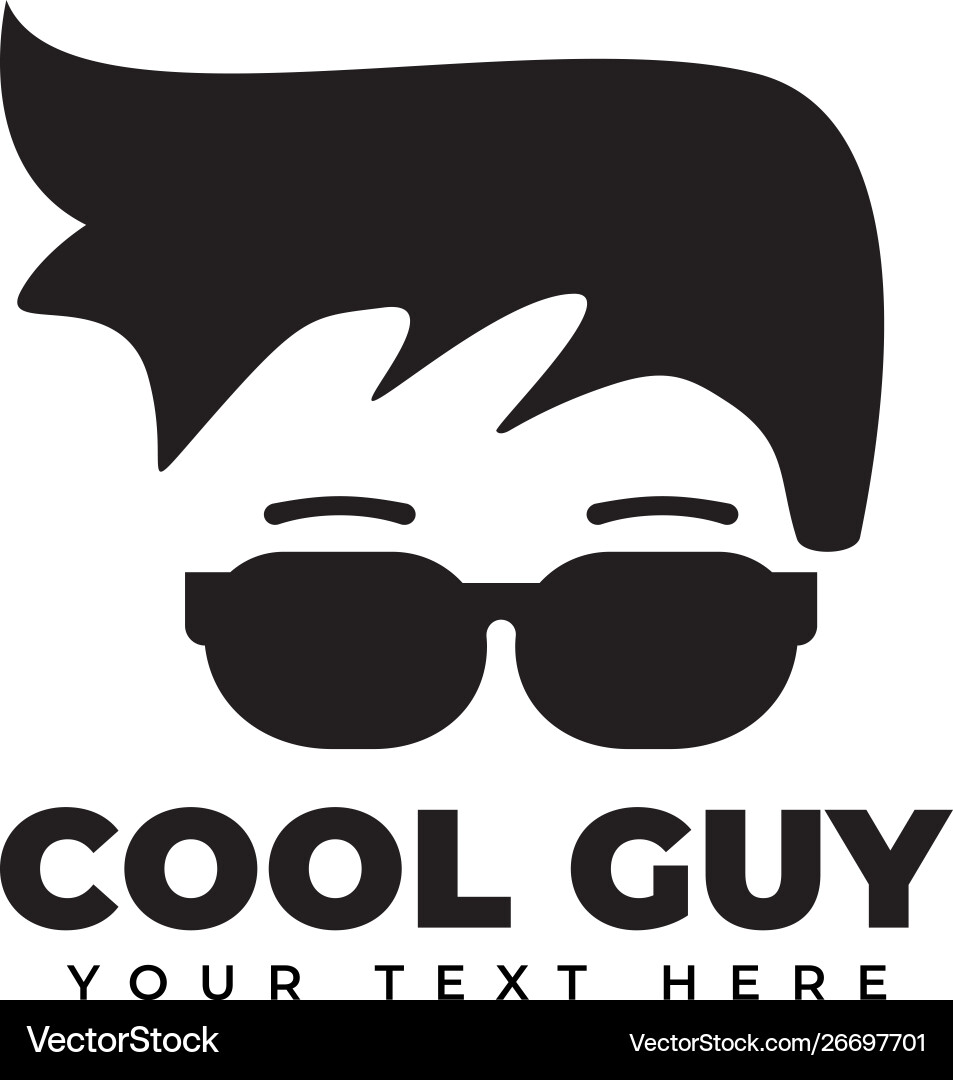 Cool Guy Graphic Template Royalty Free Vector Image
