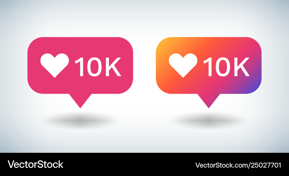 Counter notification icon social media gradient Vector Image