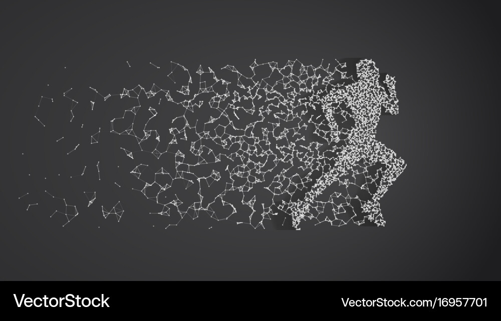 Geometric running man Royalty Free Vector Image
