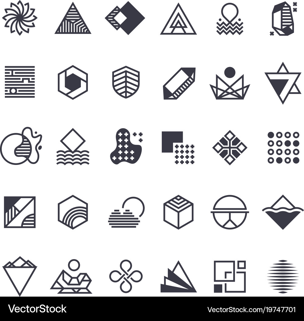 Modern Geometric Symbols Royalty Free Vector Image