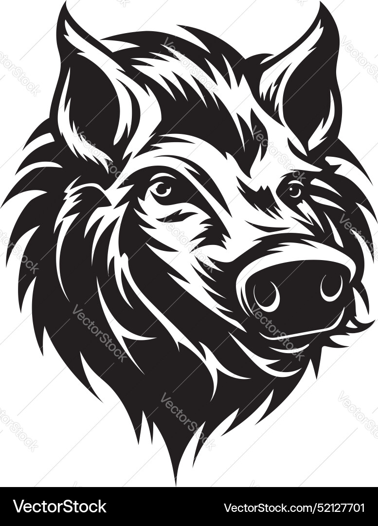 Tusker thunderbolt iconic boar emblem razorback Vector Image