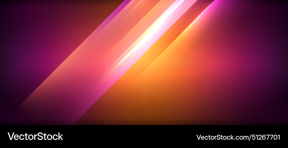 Vibrant colors on a glowing diagonal line Vector Image