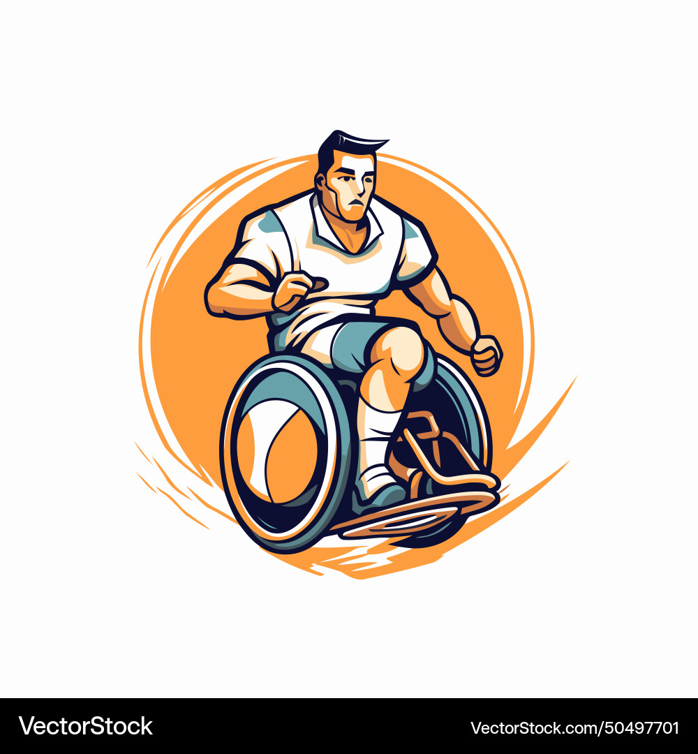 Wheelchair user icon disabled person Royalty Free Vector