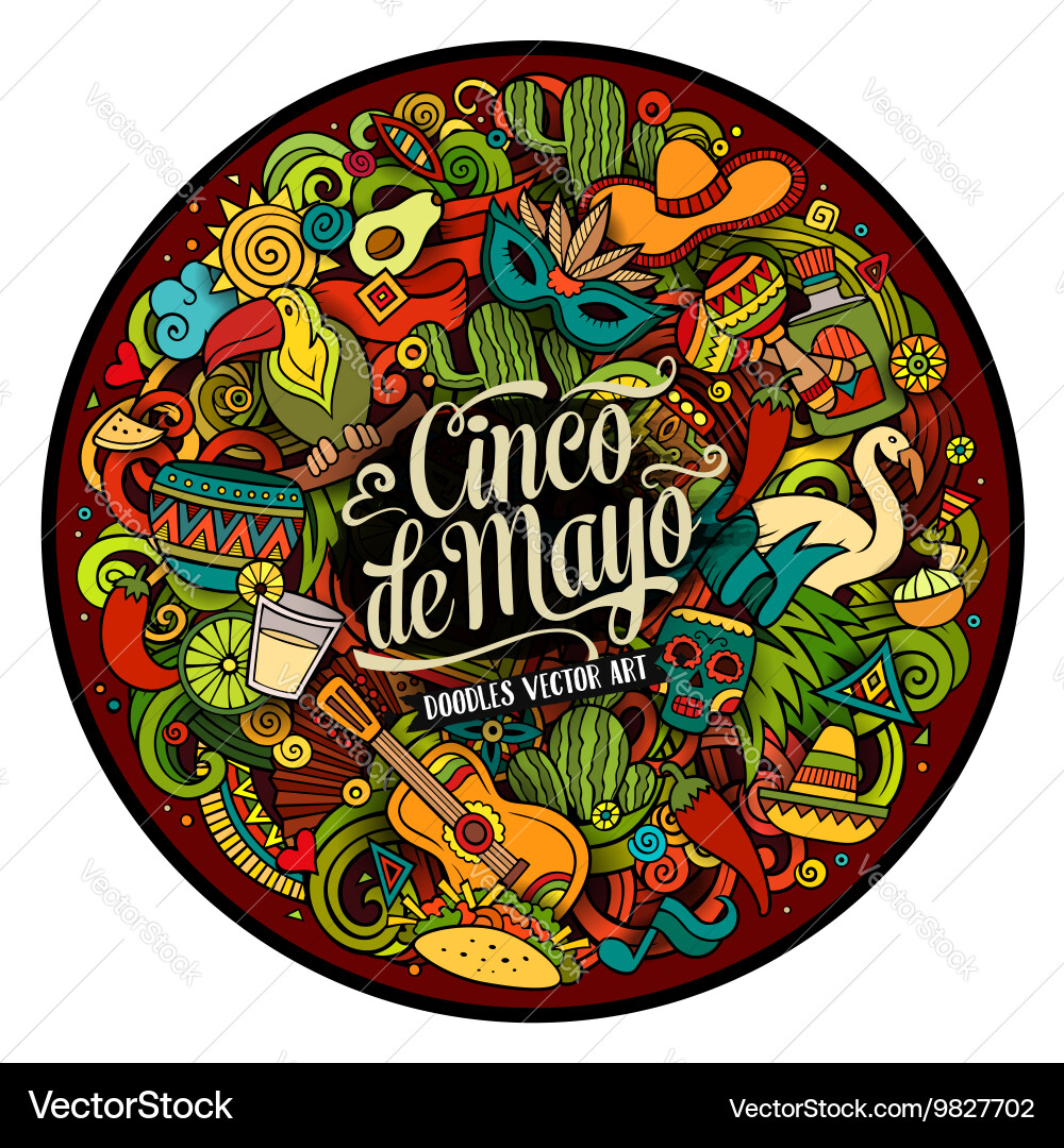 Cinco de Mayo Doodle Royalty Free Vector Image