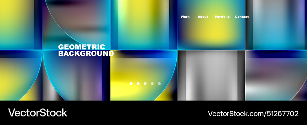 Circle triangle geometric web site page template Vector Image