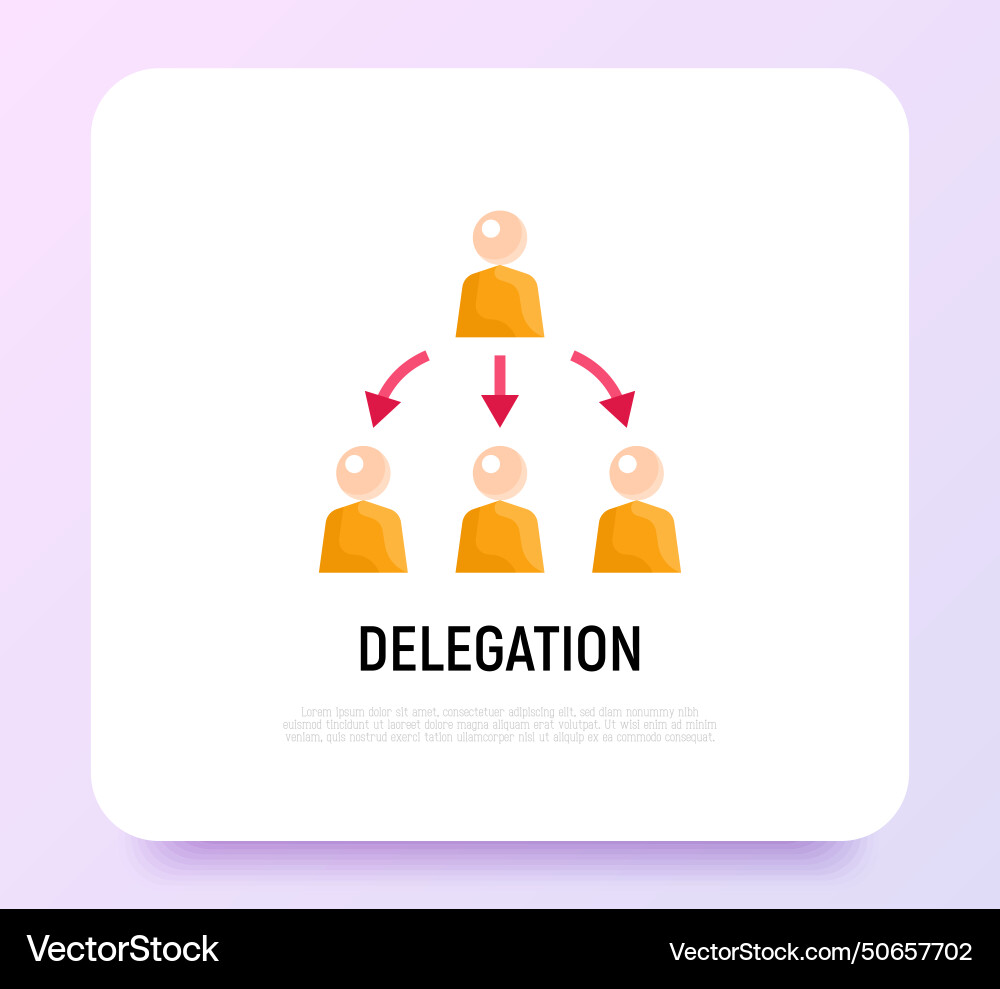 Delegate flat icon boss and employees corporate Vector Image