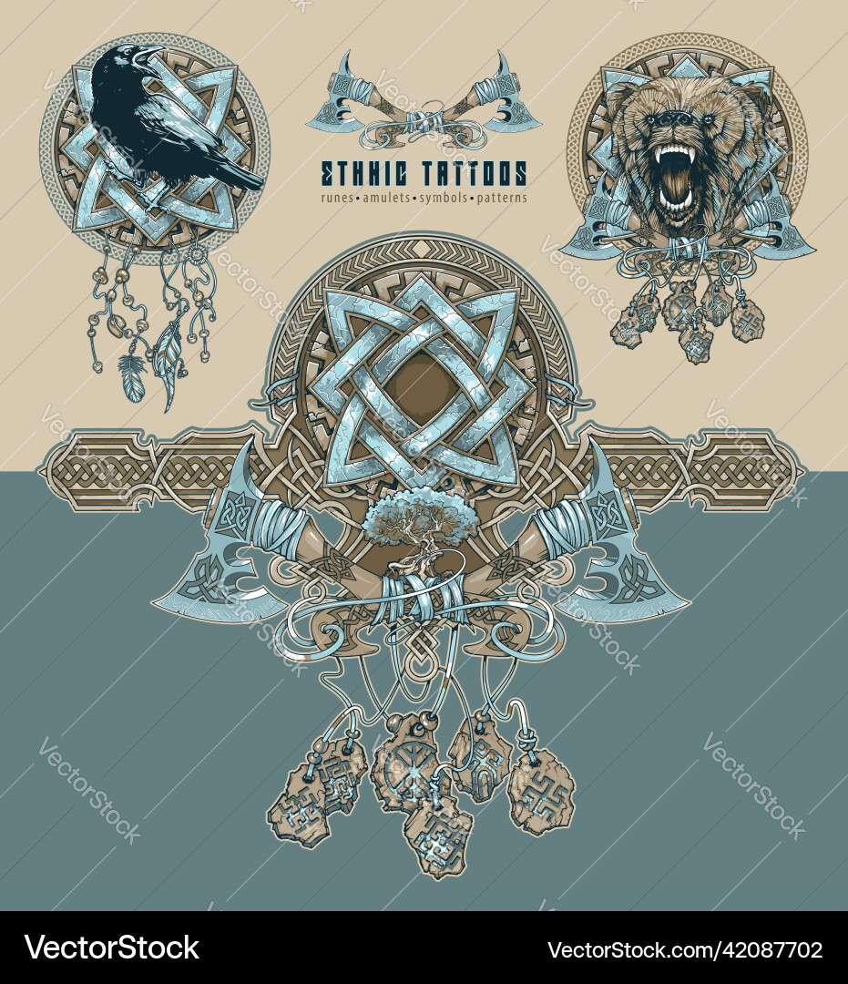 Symbols of Ancient Slavic Gods Vector Images (over 170)