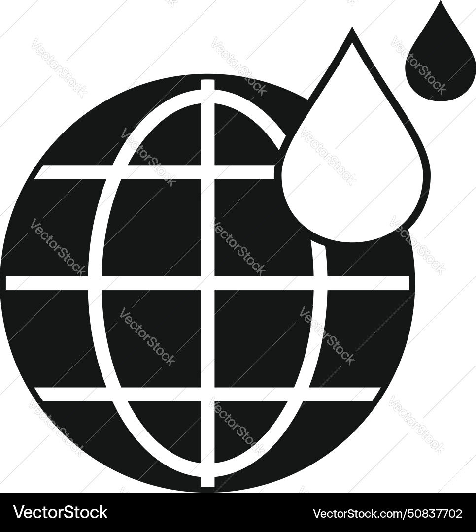 Global sea level rise icon simple coastal Vector Image