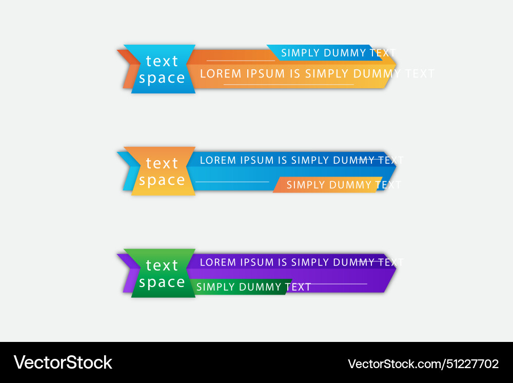 Modern style creative lower third Royalty Free Vector Image