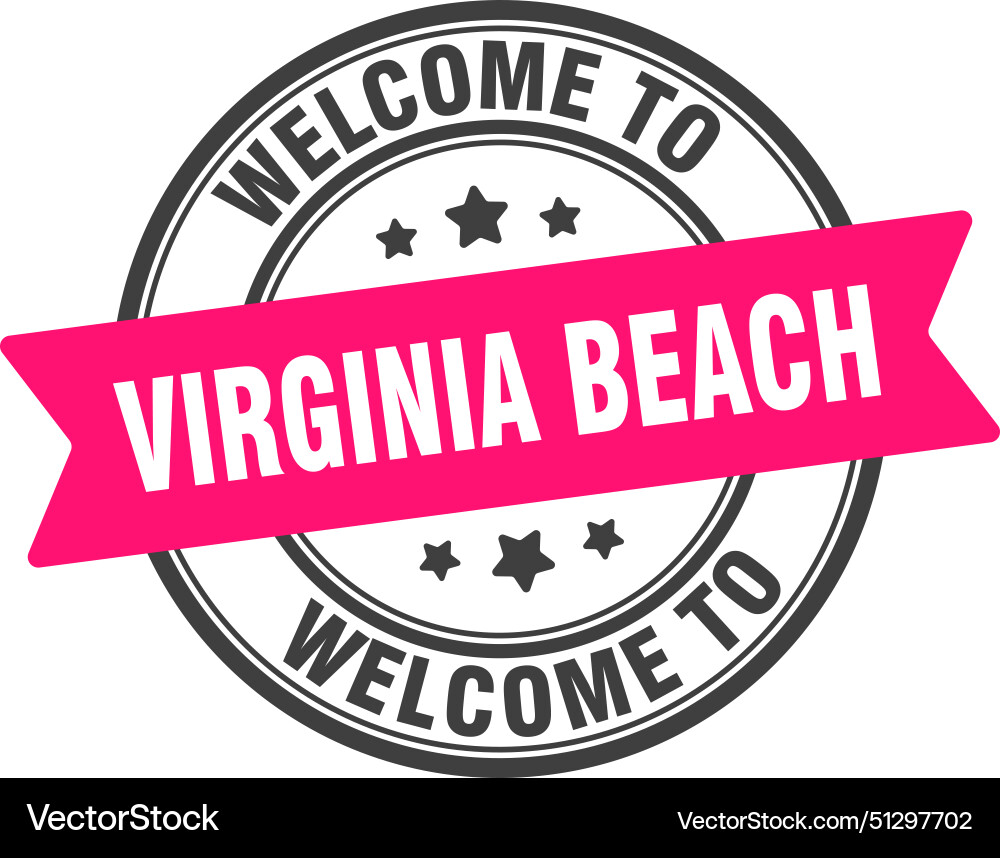 Welcome to virginia beach stamp Royalty Free Vector Image