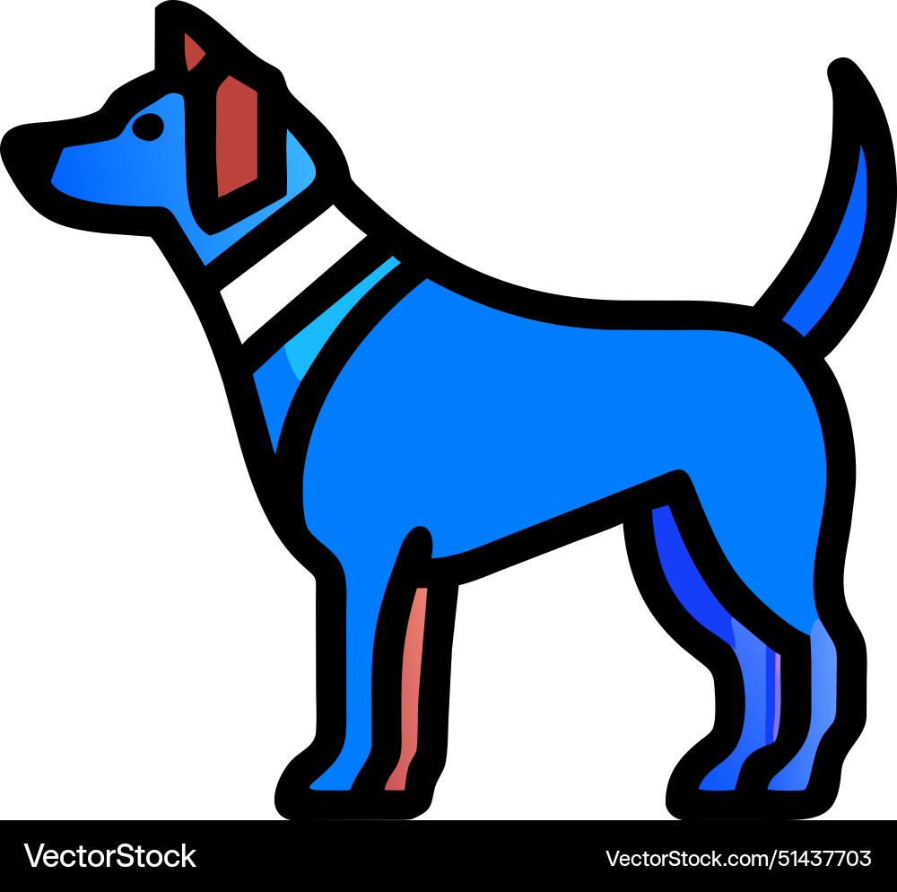 Akbash dog blue icon Royalty Free Vector Image