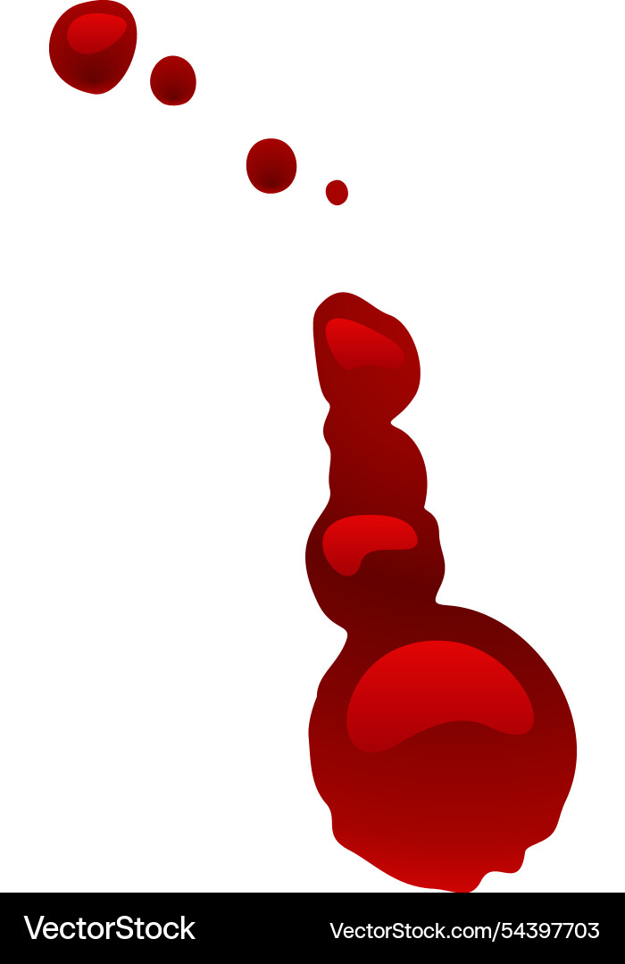 Blood is dripping and forming a puddle on white Vector Image