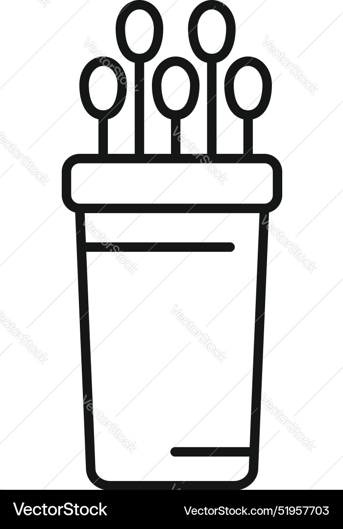Dentist holding container with sterile dental Vector Image