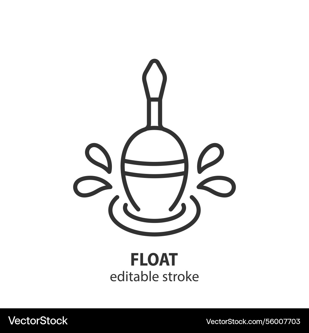 Float line icon fishing equipment symbol Vector Image