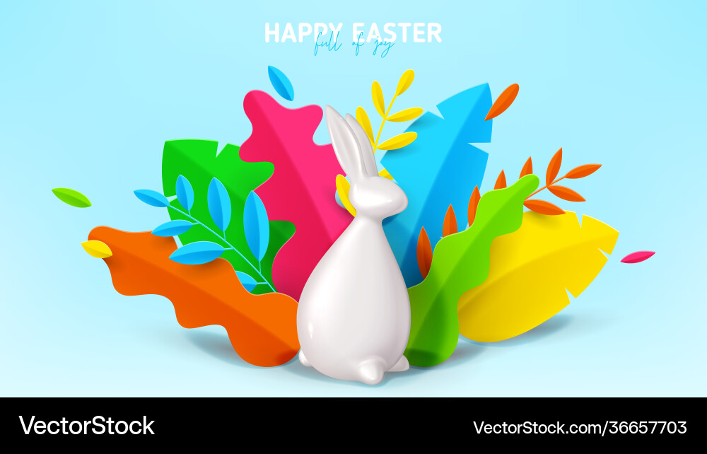 Happy easter holiday banner Royalty Free Vector Image