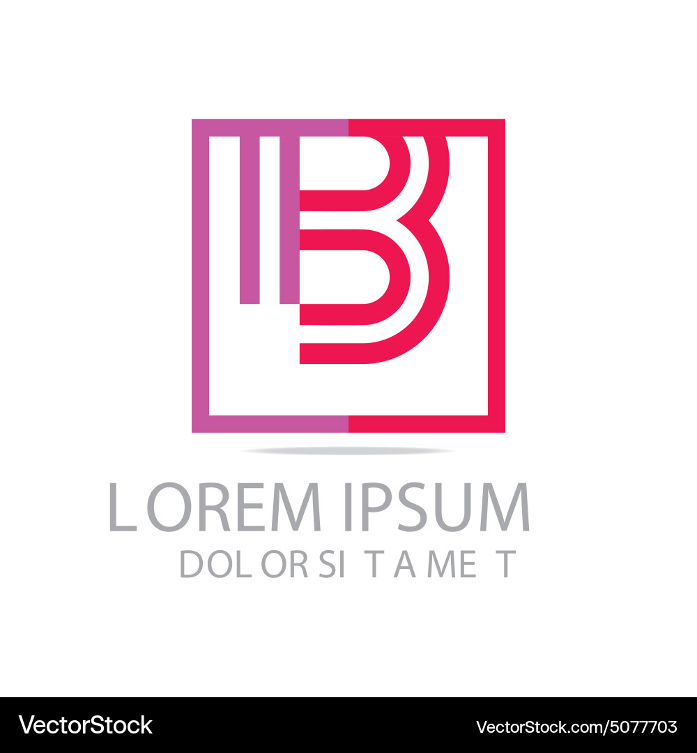 Lettermark b icon Royalty Free Vector Image - VectorStock