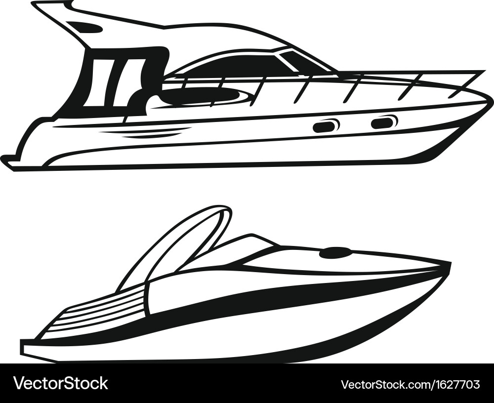 Luxury yacht Royalty Free Vector Image - VectorStock