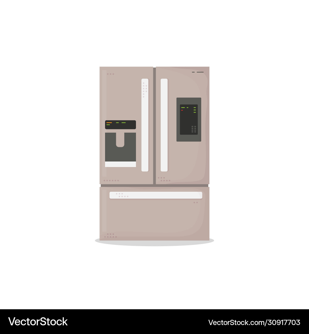 Modern fridge Royalty Free Vector Image - VectorStock