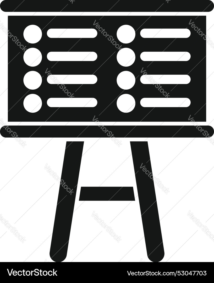 Planning board icon showing tasks or project Vector Image