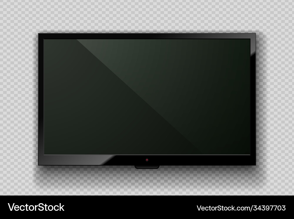 Realistic tv led screen isolated Royalty Free Vector Image