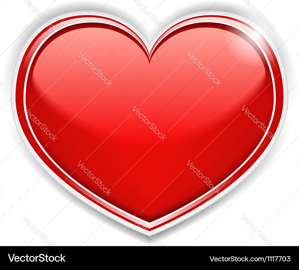 Red heart Royalty Free Vector Image - VectorStock