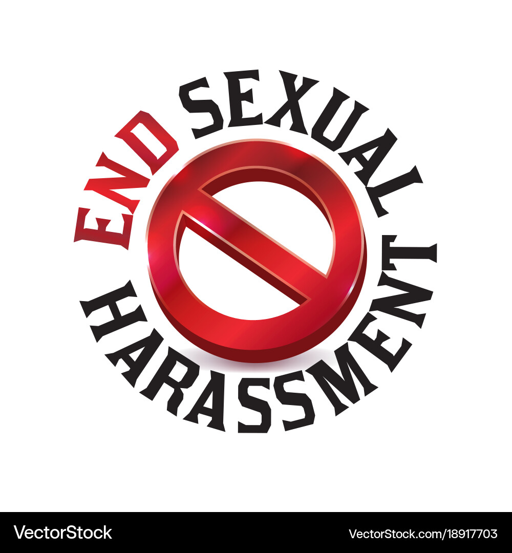 Sexual Harassment Stop Sign Royalty Free Vector Image