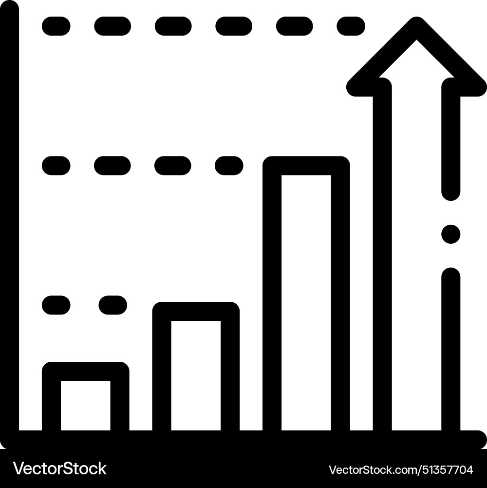 Analytics icon thin linear style design isolated Vector Image
