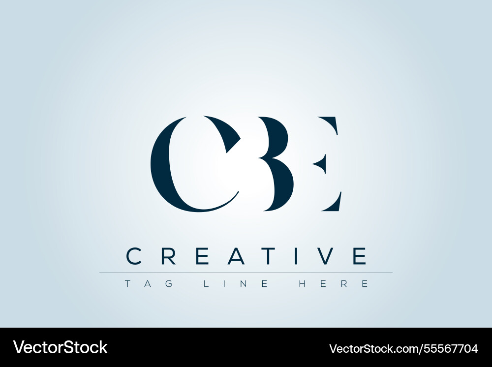 Cbe abstract letter logo Royalty Free Vector Image