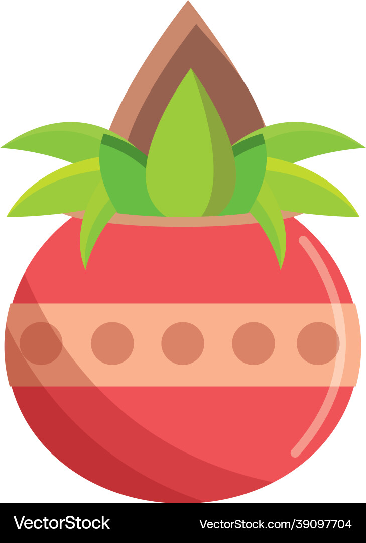 Hindu kalash with coconut Royalty Free Vector Image