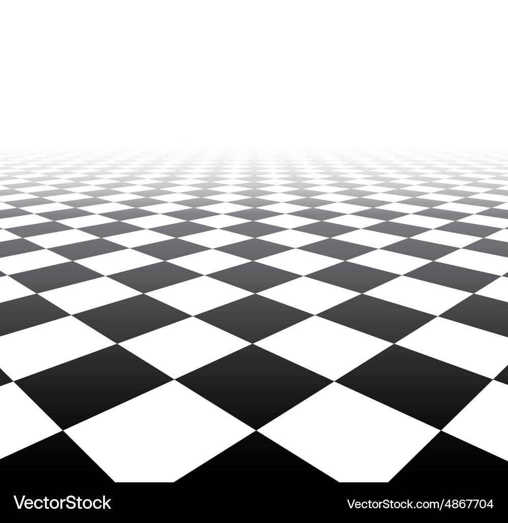 Perspective checkered surface Royalty Free Vector Image