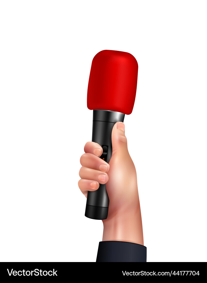 Realistic microphone Royalty Free Vector Image