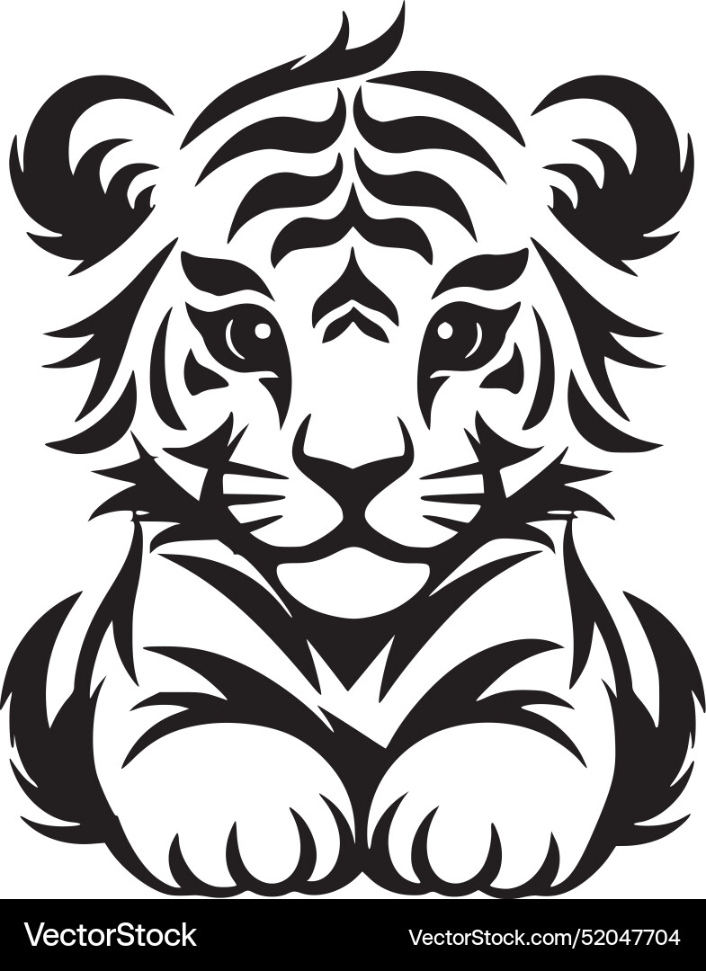 Tiger baby - high quality logo ideal Royalty Free Vector