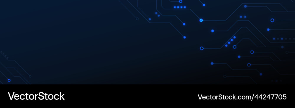 Abstract blue circuit board background futuristic Vector Image