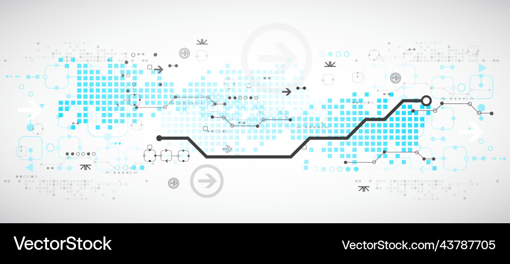 Abstract technology concept circuit board high Vector Image