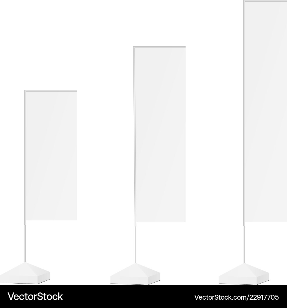 Blank Rectangular Flags Royalty Free Vector Image