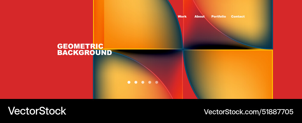 Circle triangle geometric web site page template Vector Image