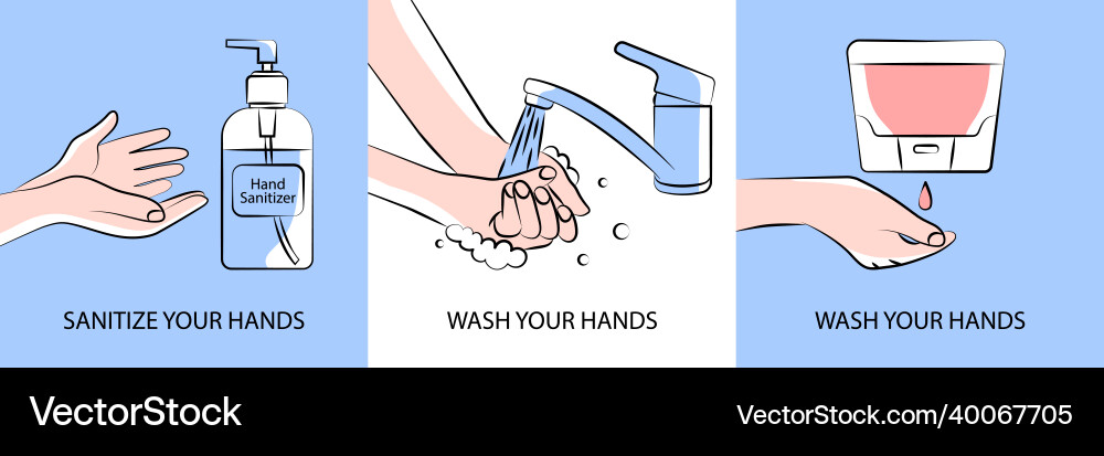 Hand washing design concept Royalty Free Vector Image