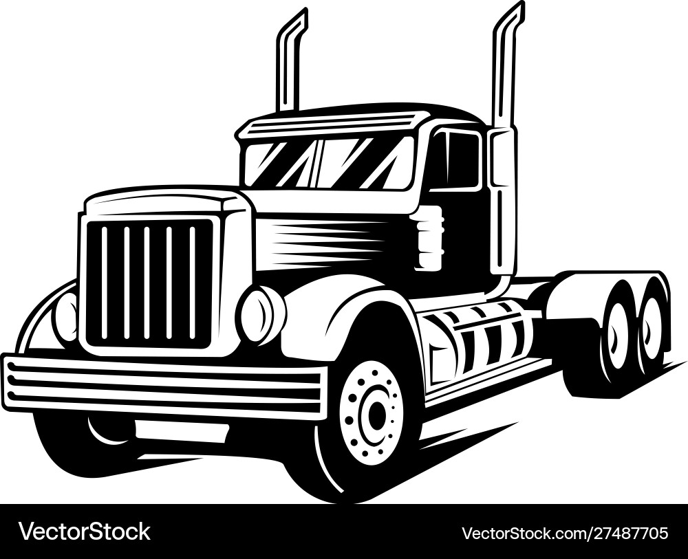 Heavy Duty Trailer Logo Royalty Free Vector Image