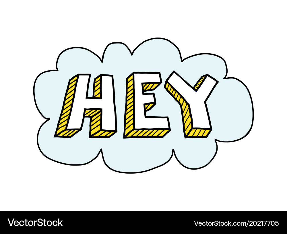 Hey cartoon sketch background Royalty Free Vector Image