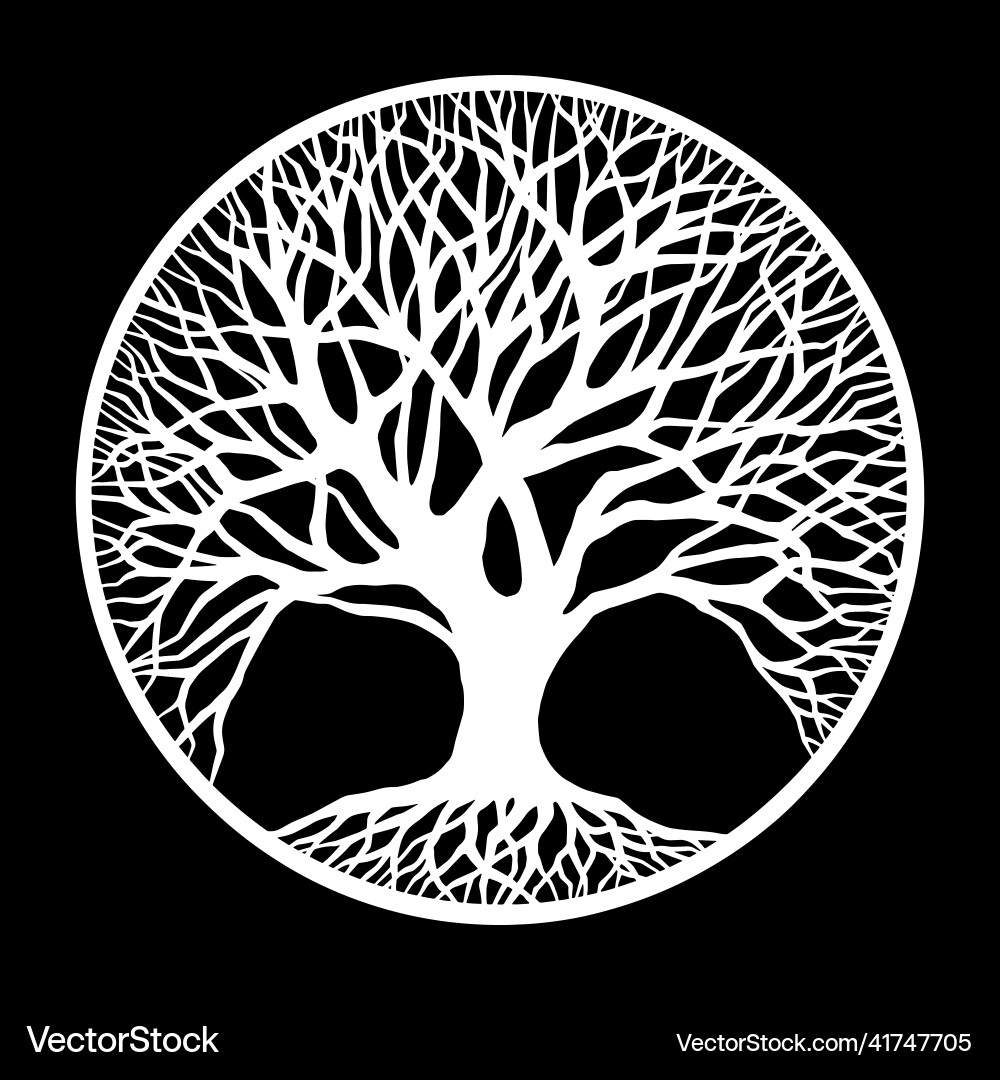 Baum Des Lebens Silhouetten Baum Des Lebens Buchenholz 15cm