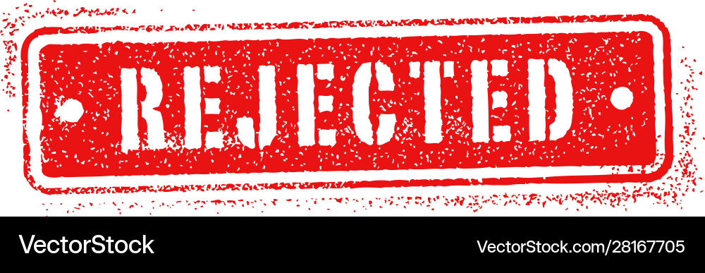 Rejected Stamp - Red Seal Royalty Free Vector Image