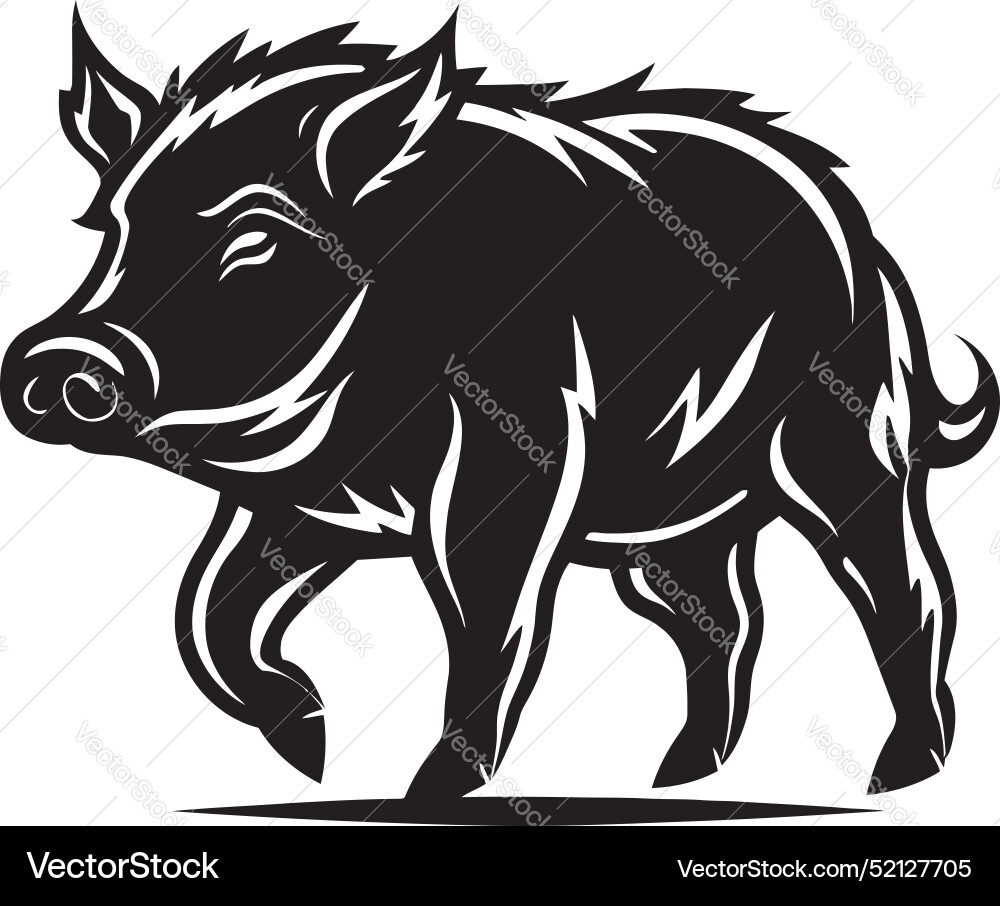 Savage swagger iconic boar emblematic symbol Vector Image