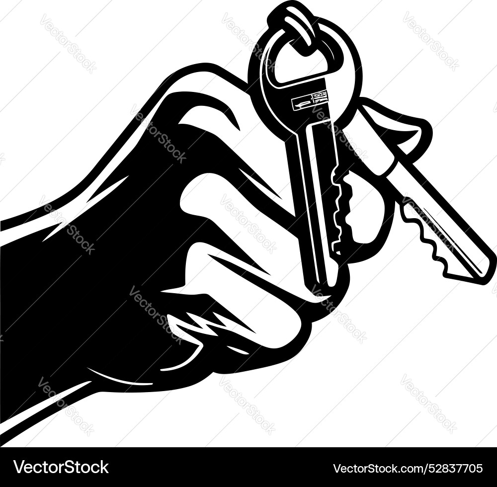 Secure hold handheld access logo companion Vector Image