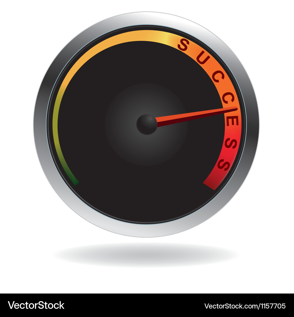 Speedometer with red needle Royalty Free Vector Image