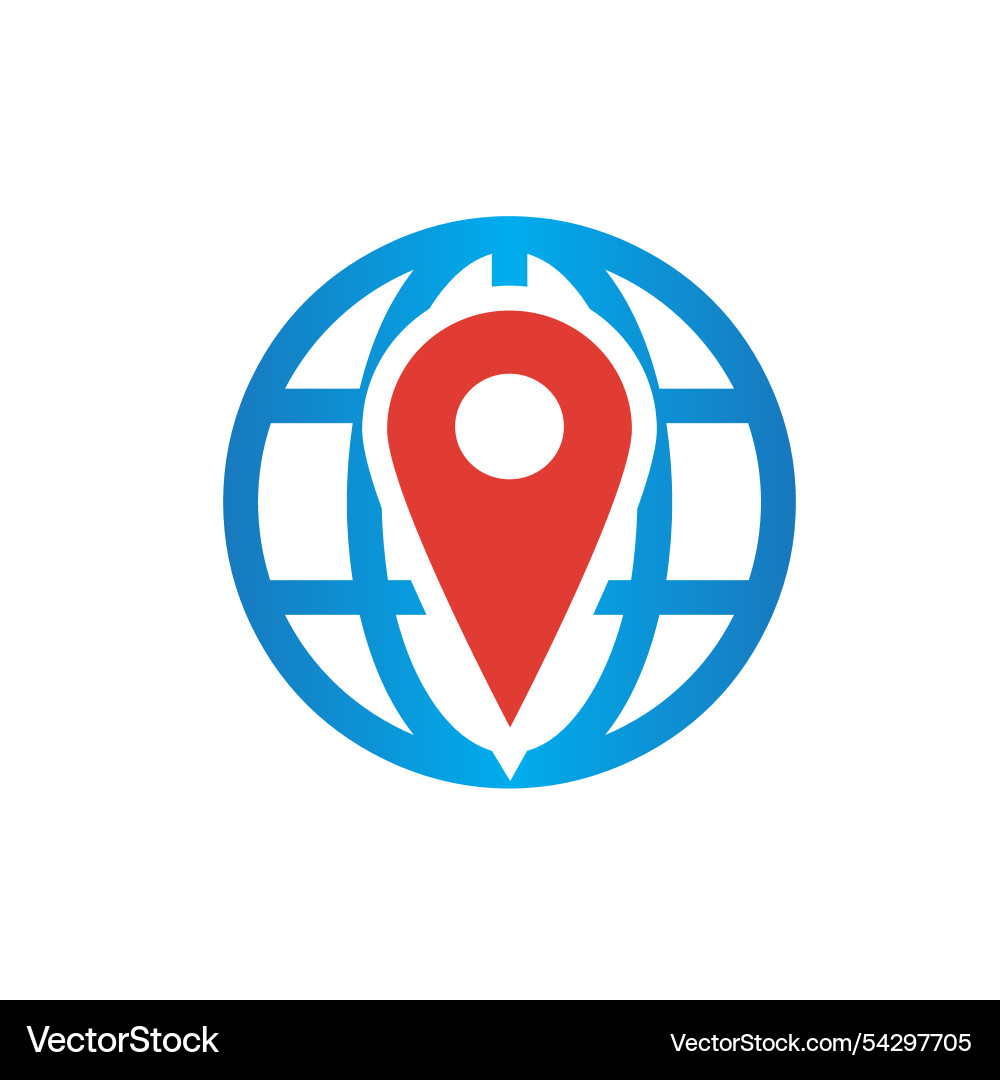 World map gps location logo symbol design i Vector Image